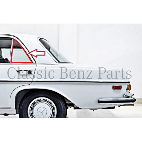 Mercedes W108 Rear left quarter window glass pane