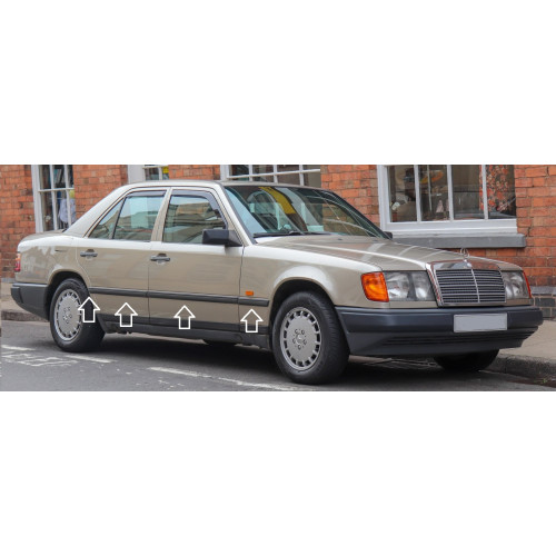 Mercedes W124 Upper Body Moulding Trims