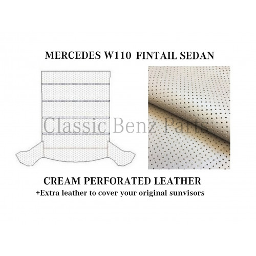 Mercedes W110 Roof Ceiling Sky Headliner Cream Perforated Leather ...